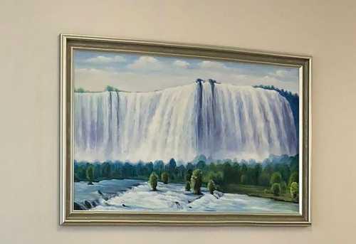 Картина маслом на холсте "Водопад"