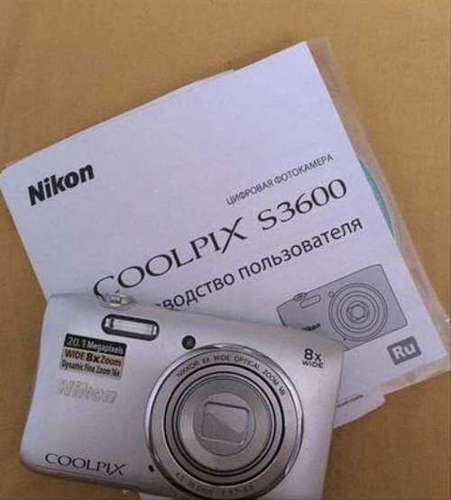 Компактный фотоаппарат Nikon coolpix S3600