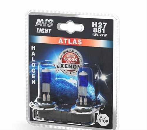 Лампа галогенная AVS atlas /5000К/ H27/881 12V.27W