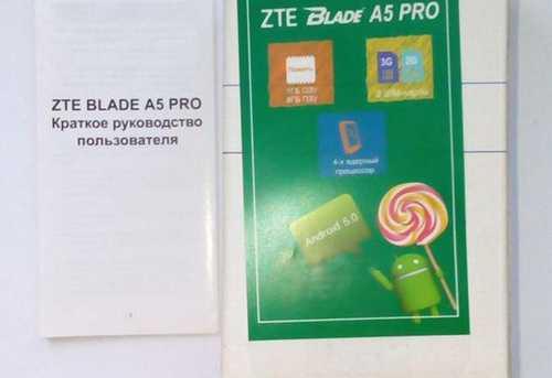 Коробка от телефона ZTE blade A5 PRO