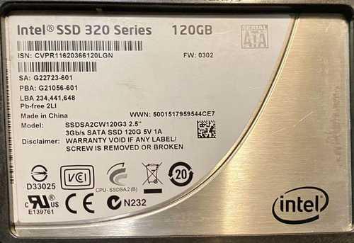 Ssd intel 320 series 120гб