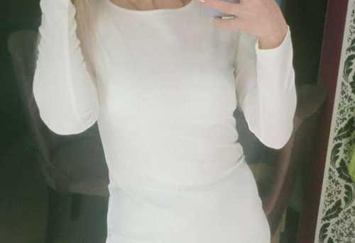 Платье белое со стразами 40-42