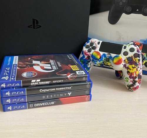 Игровая приставка ps4 slim,2тб