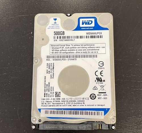 HDD 2.5 WD blue 500 gb