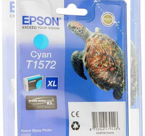 Картридж для струйного принтера epson T1572 Cyan C