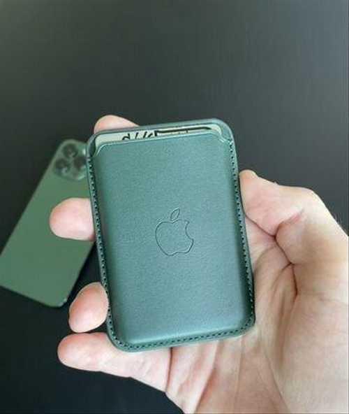 Магнитный кошелёк Apple leather case (MagSafe)