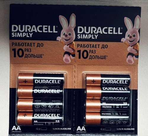 Duracell батарейки AA