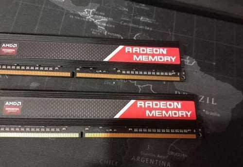 AMD 8 гб (4GBx2 ) DDR3 1600Mhz CL9 R538G1609U1K
