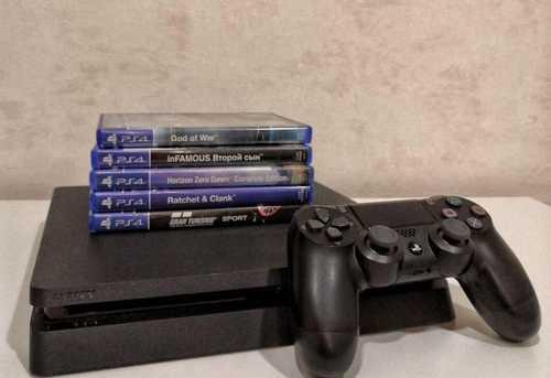 PlayStation 4 Slim 1 TB + больше 20 игр