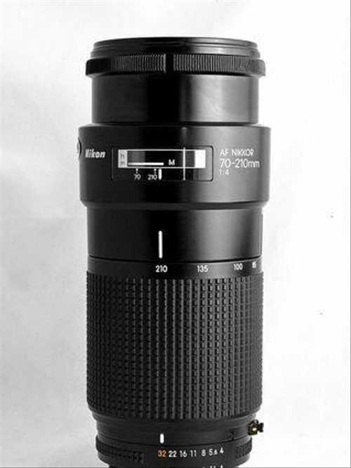 Nikon AF Nikkor 70-210 mm f/ 4+Две крышки+Чехол