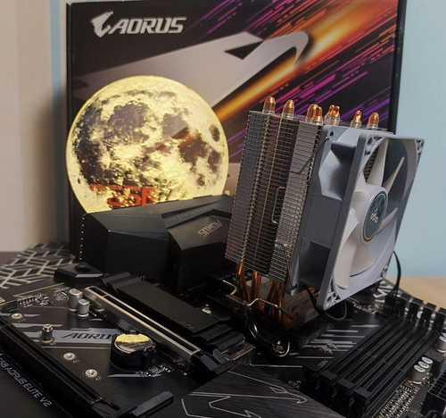 Комплект ryzen 7 2700/ aorus b550/ кулер