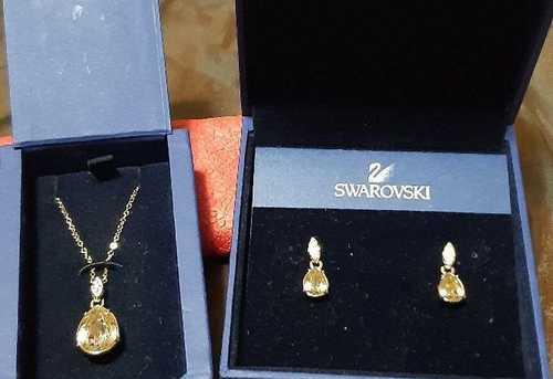 Серьги и подвеска swarovski оригинал