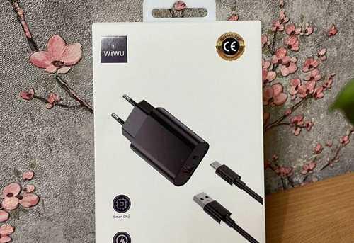 Блок wiwu USB-C 20Вт + Кабель USB-C - Lightning Bl