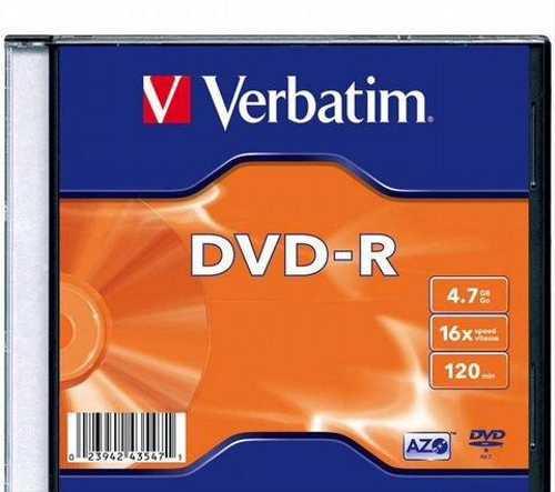 Оптический диск DVD-R диск Verbatim 4,7Gb #70508