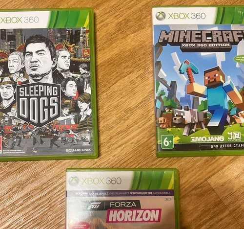 Игры для xbox 360(minecraft, fh3,sleepin dogs)