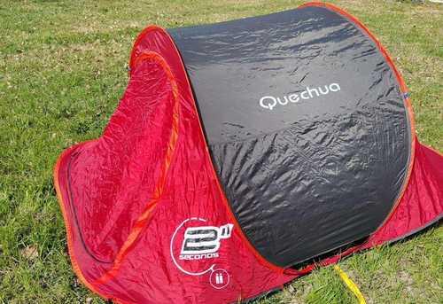 2 местная красная палатка Quechua 2 seconds