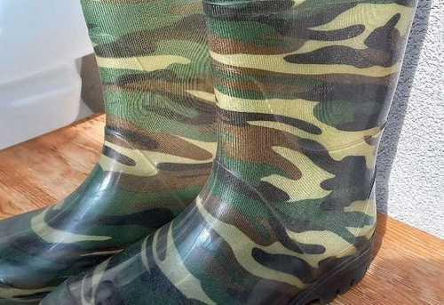 Сапоги резиновые утеплённые подростковые