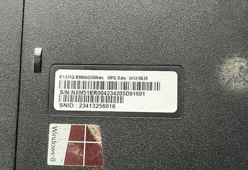 Ноутбук Acer aspire e1-531g-bd804
