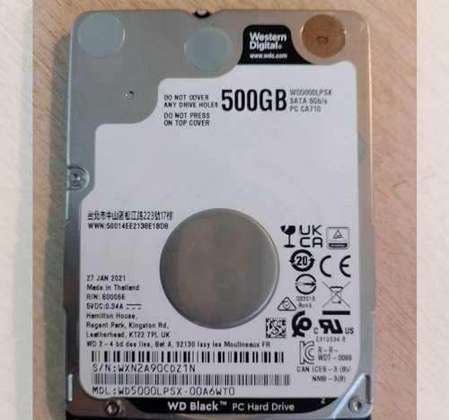 Жёсткий диск 500gb Western Digital 2.5