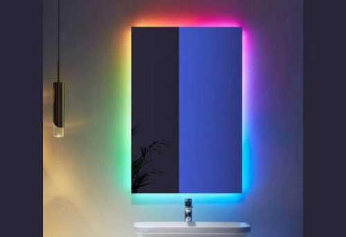 Парящее зеркало с LED-подсветкой цветной