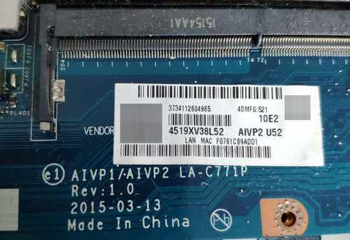 Плата aivp1/aivp2 LA-771P rev:1.0