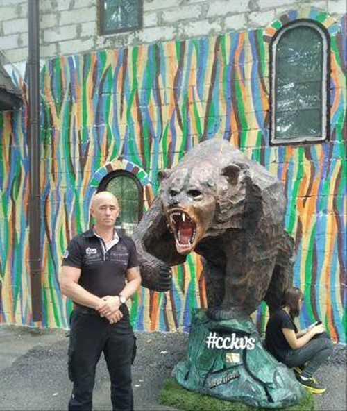 Скульптура медведь"Боевая Русь"