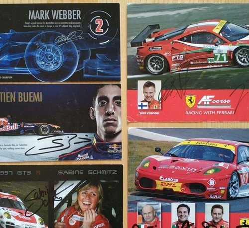 Автограф - карты гонщиков F1 и других серий 2011