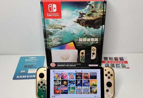 Чип Прошит новый Switch oled Zelda Edition 512GB