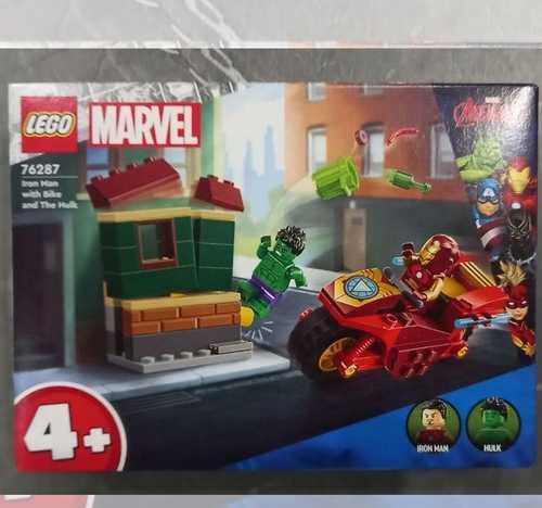 Lego Marvel Железный человек на мотоцикле и Халк о