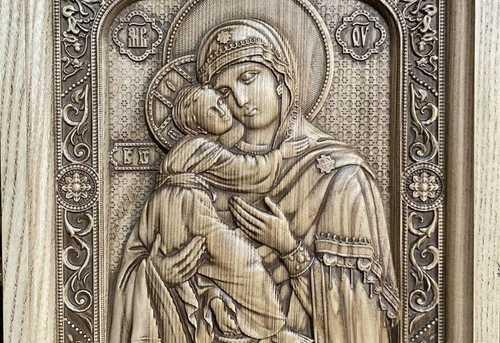 Икона Владимирская Богородица из дерева резная