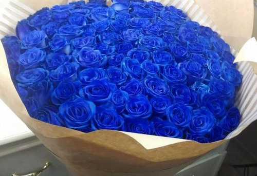 Букет больших синих роз