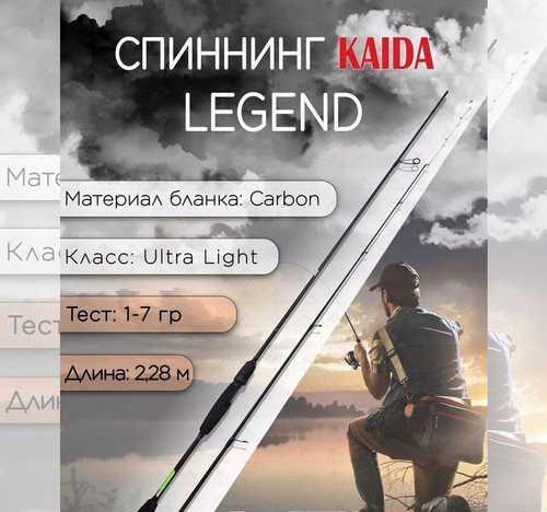 Спиннинг kaida Legend 1-7 гр 2,28 м