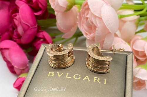 Золотые Серьги bulgari b. zero 12.94г