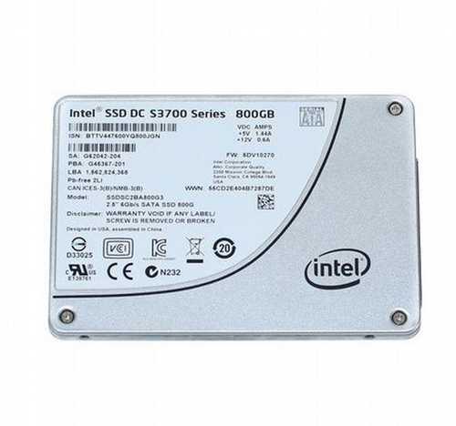 SSD SATA Intel 800GB 2.5" ssdsc2BA800G3