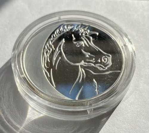 Серебряная монета 3 рубля 2013 год лошади