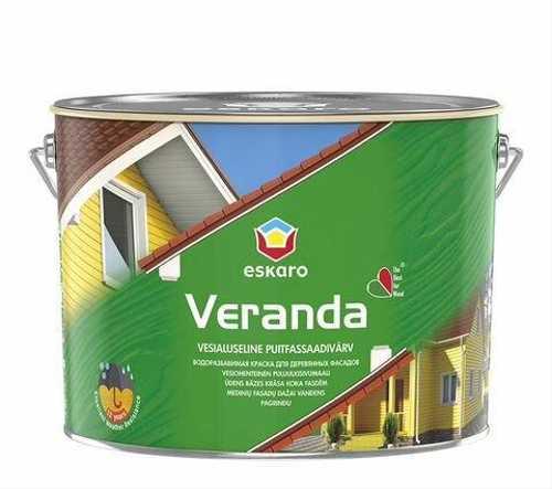 Краска для фасадов Eskaro Veranda основа TR 9 л