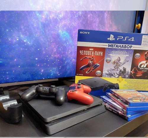 Игровая приставка ps4 slim 1tb