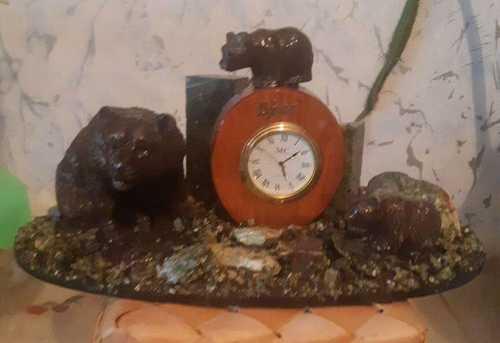 Часы настольные янтарь СССР
