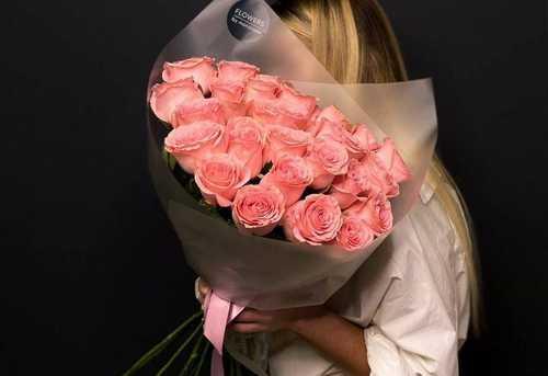 Букет из 25 розовых роз Pink