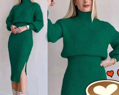 Платье лапша длинное с разрезом