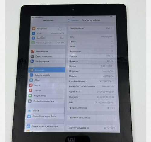 iPad 2 A1396 (mс774zр/А) 32 гбайт Wi-Fi   siм