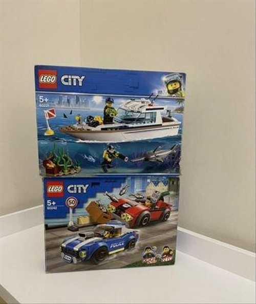 Lego City 60221 Яхта дайвинг 60242 Арест на шоссе
