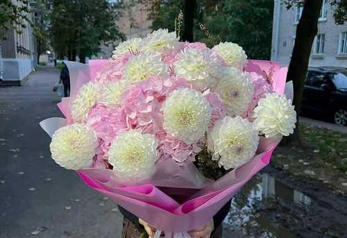 Букет цветов "Розовое облачко"