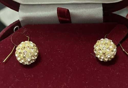Серьги с кристалами swarovski