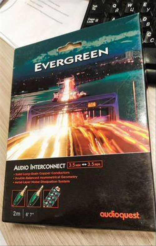 Кабель аудио Audioquest Evergreen 2m (3,5mm-3,5mm)