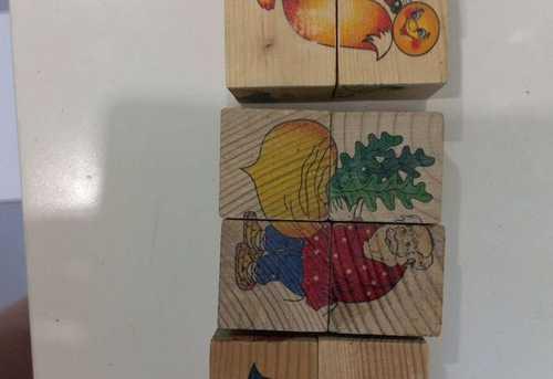 Кубики деревянные головоломки