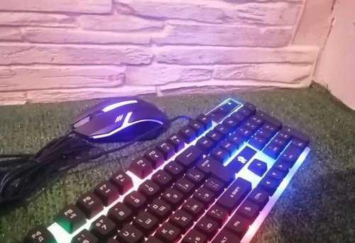 Светящаяся клавиатура с мышкой