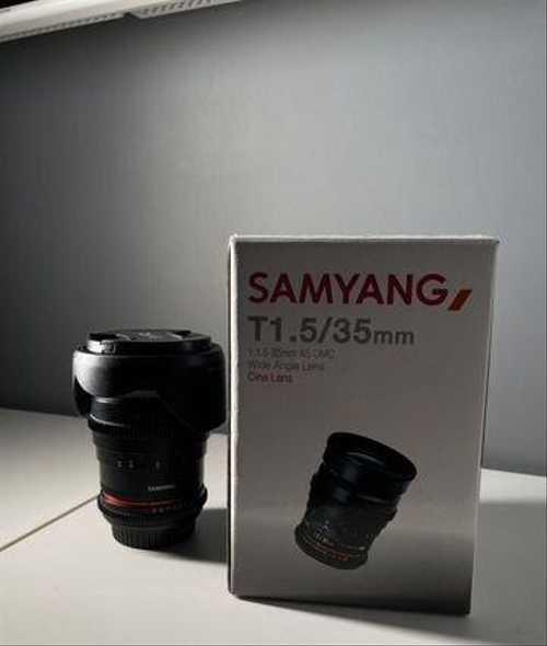 Samyang 35mm T1.5 for Canon