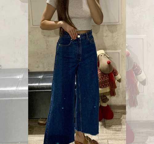 Джинсы кюлоты zara