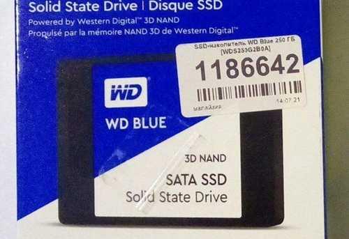 SSD накопитель WD Blue WDS250G2B0A 250гб, 2.5"